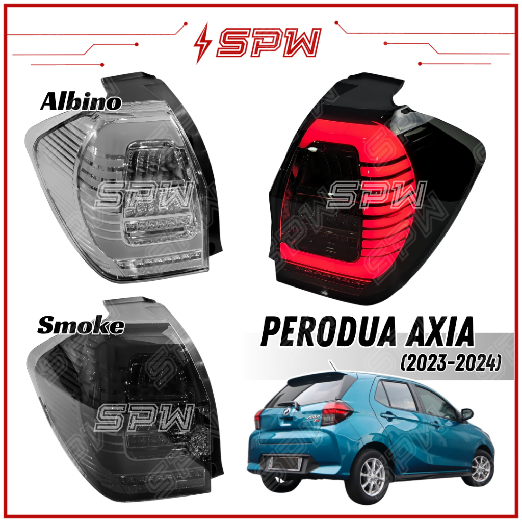 Perodua Axia (2023-2025) LED Tail Lamp Tail Light DRL Daylight Taillamp ...
