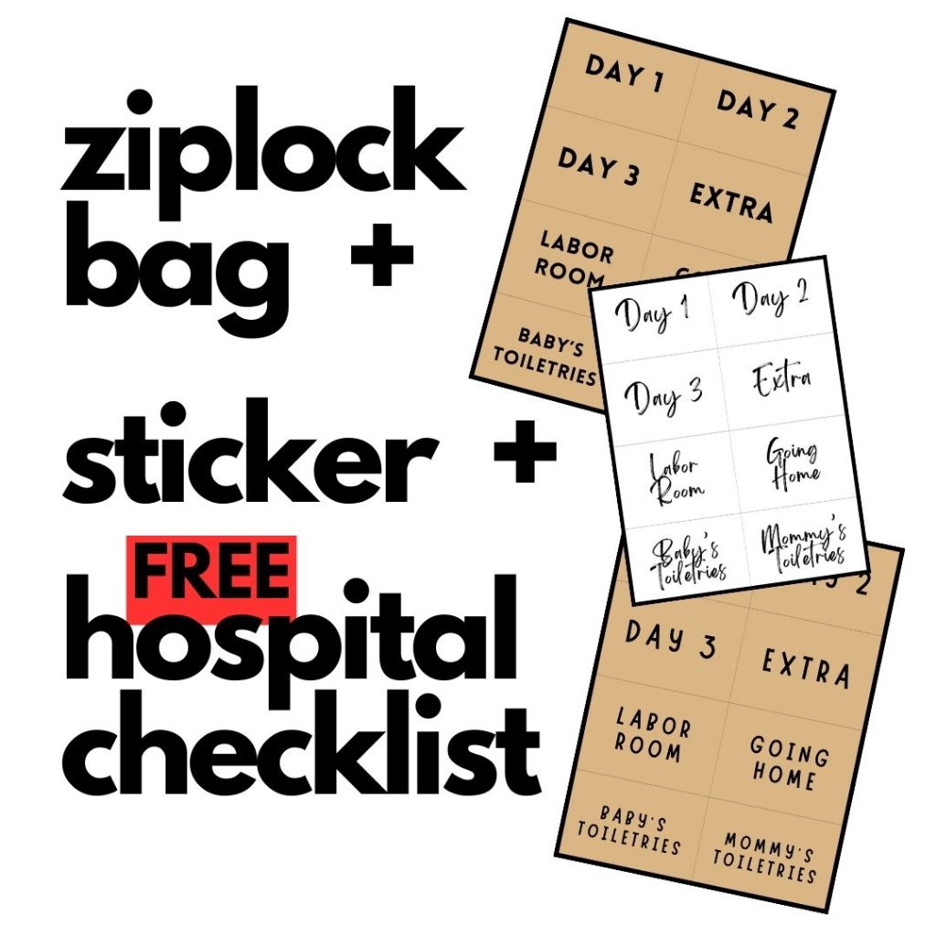 ZIPLOCK BAG HOSPITAL + Sticker Label Utk Barang Persiapan Mommy & Baby ...