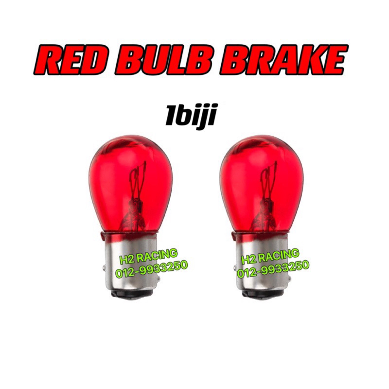 RED BRAKE BULB MENTOL 1016 MERAH 1biji // LAMPU ALBINO SATRIA WIRA ...