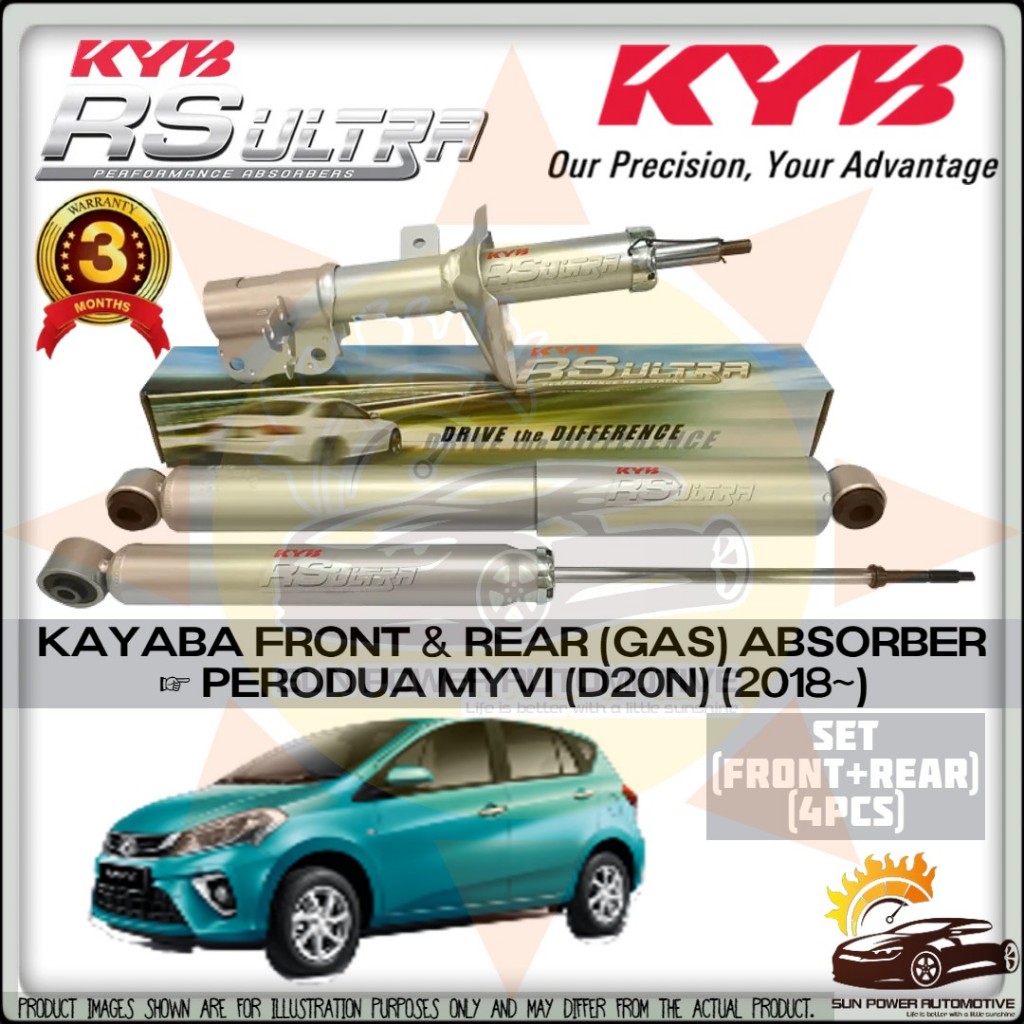 KAYABA KYB RS ULTRA Heavy Duty Perodua Myvi D20 D20N 1.5 Gas Shock Strut Absorber ( FRONT REAR ...