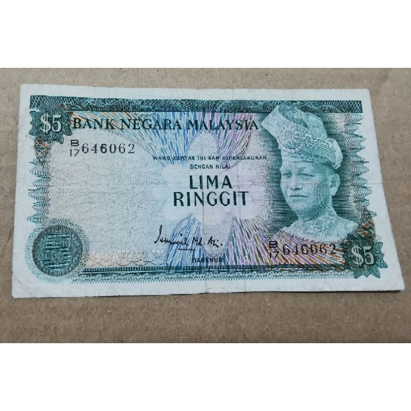 Banknote Malaysia Rm5 Siri 3 B/17 646062 Seperti di gambar | Shopee ...