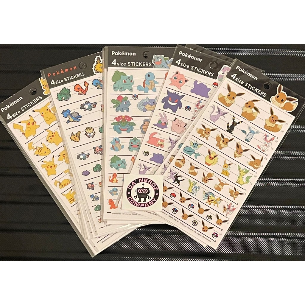 Pokemon Japan Official Stickers Exclusive for Pokemon Center Japan ...