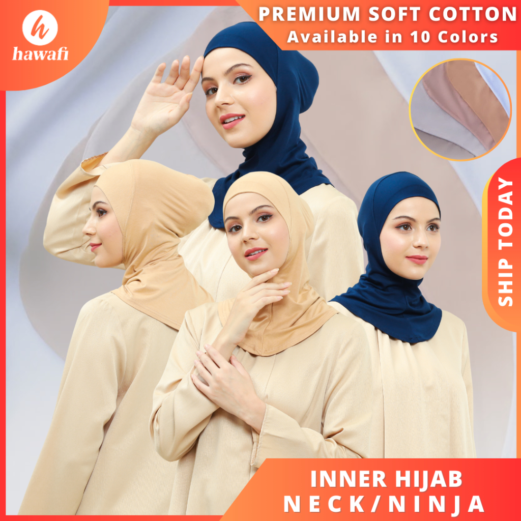 PREMIUM INNER NECK | ANAK TUDUNG HIJAB | INNER NINJA COTTON LEMBUT DAN ...