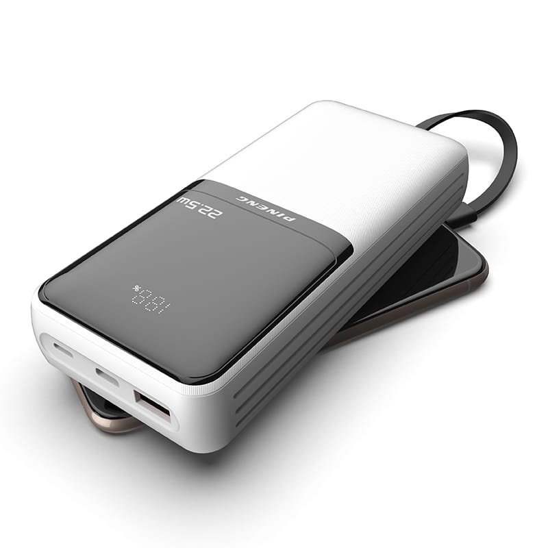 Pineng PN-881PD + QC 3.0 Powerbank With 2 Built In Cables (22.5W ...
