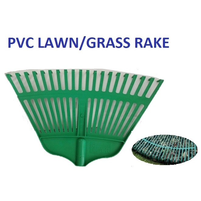 PVC Lawn Grass Rake Garden Grass Raker Garden Lawn Rake 20 TEETH Cakar ...