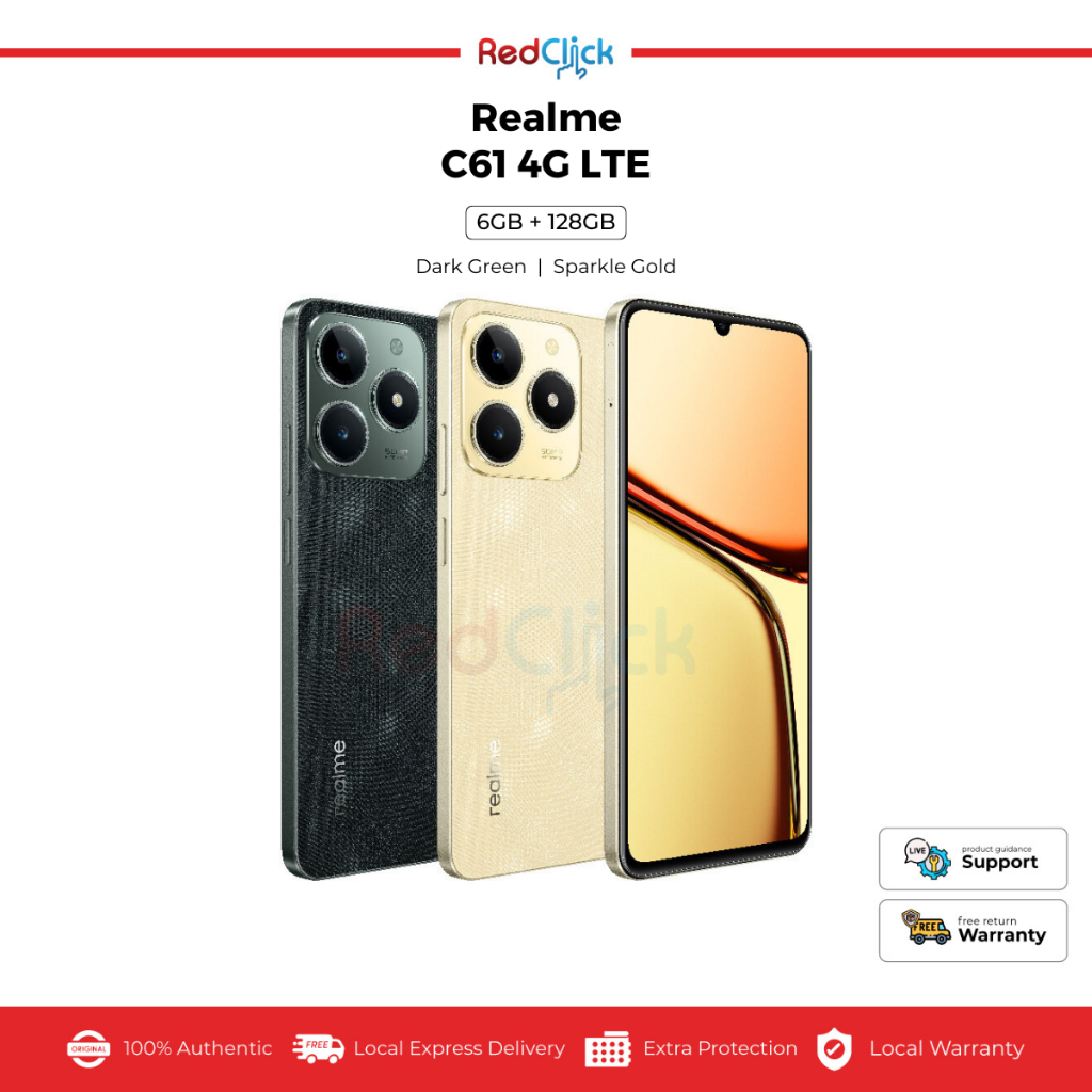Realme C61 4G LTE/RMX3930 (6GB+128GB) Original Realme Malaysia Set | Shopee Malaysia