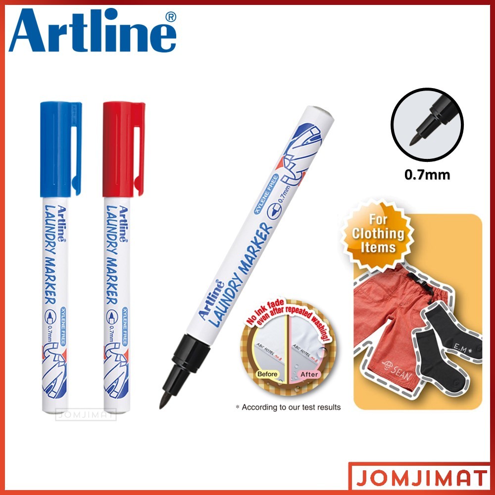 Artline 750 Laundry Marker 0.7mm EK-750/ Artline Laundry Permanent Marker Pen/ Artline Laundry ...