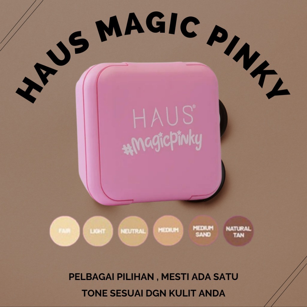 🔥READY STOCK🔥HAUS MAGIC PINKY MICRO POWDER FOUNDATION💯ORIGINAL HQ💯 ...
