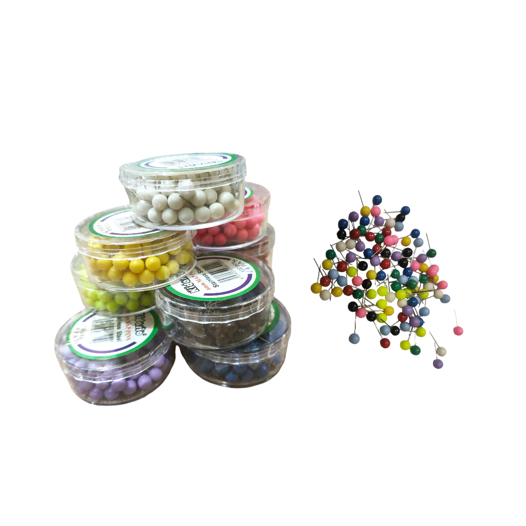 [ 6mm ) KIDARIO STAINLESS STEEL COLOUR MAP PINS (100pcs) / PAKU TEKAN ...