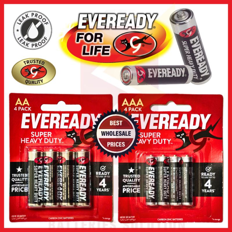[Wholesale Price] EVEREADY Super Heavy Duty Battery AA 4pcs / AAA 4pcs ...