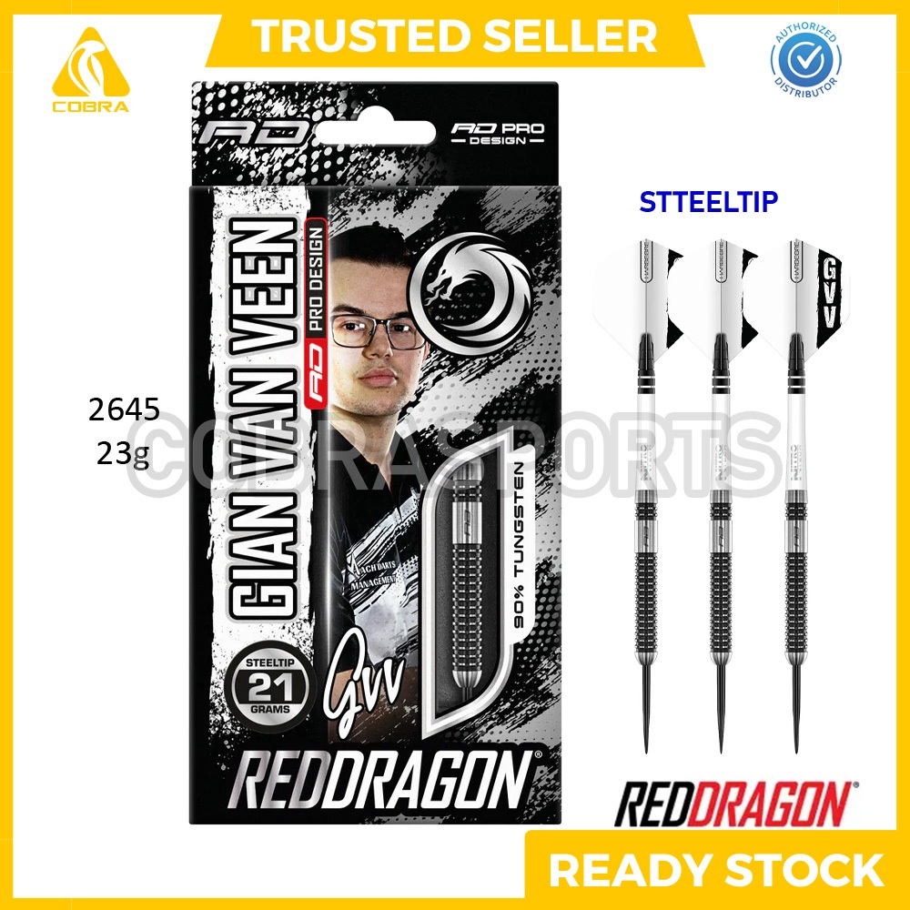 {FREE Flight + Shaft} Red Dragon Gian Van Veen Axis SE 90% Tungsten ...