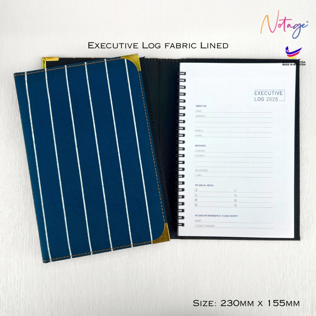 Executive Log 2025 Planner Notebook 176 Pages Diary Notebook Calendar ...
