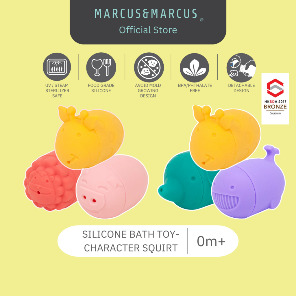 MARCUS & MARCUS Silicone Character Bath Toy Set For 6m+ (3 Pcs ...