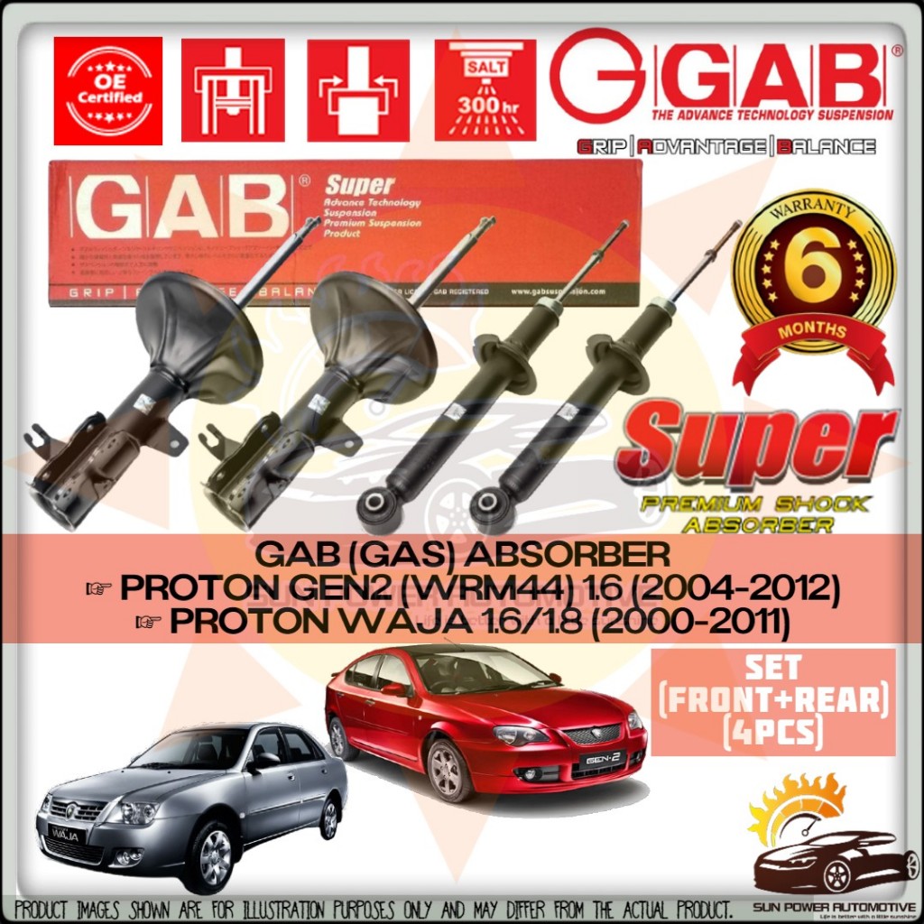 GAB SUPER PREMIUM Proton Gen2 Gen 2 / Waja Gas Shock Strut Absorber ...
