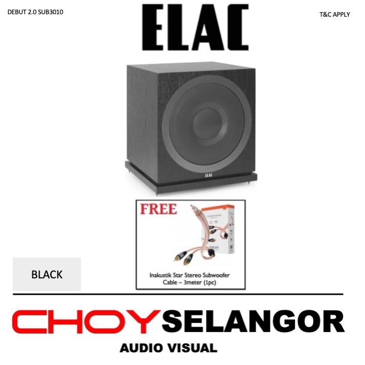 ELAC Debut 2.0 SUB3010 10″ Powered Subwoofer | Shopee Malaysia