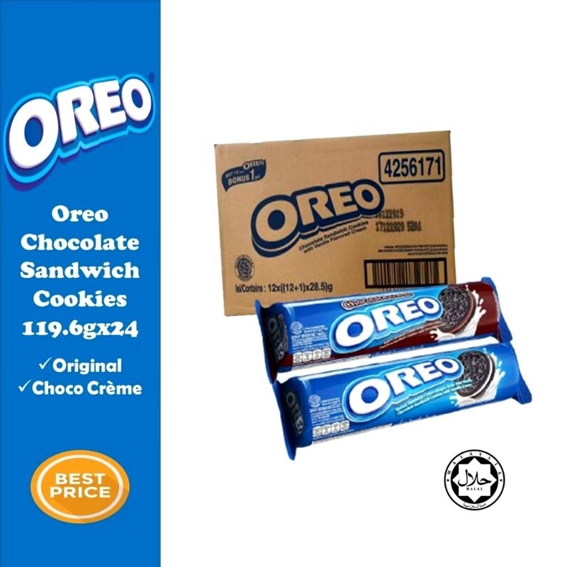 Oreo Chocolate Sandwich Cookies 119.6g X 24 ( Carton) | Shopee Malaysia
