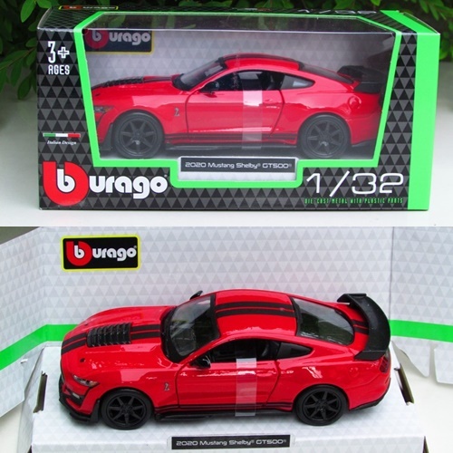 Bburago 1-32 Diecast Car 2020 Ford Mustang Shelby GT500 Red Sport Car ...