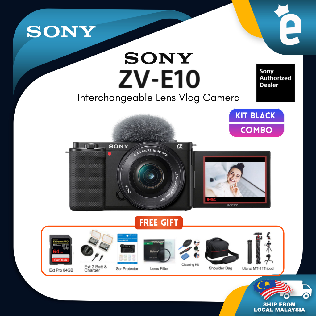 Sony Kit Lens Interchangeable-Lens (16/50mm) ZV-E10 ZVE10 | Shopee Malaysia