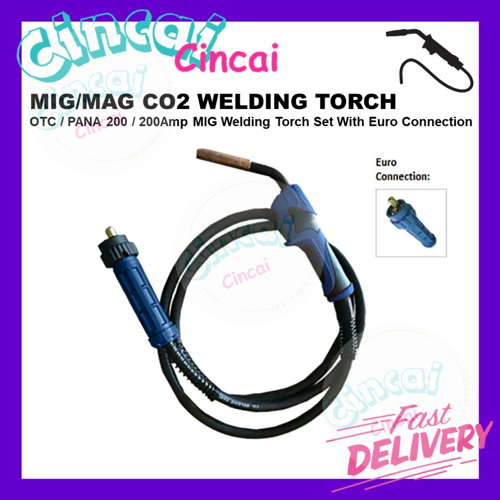 Austweld OTC / PANA 200 / 200 Amp MIG Welding Torch With Euro ...