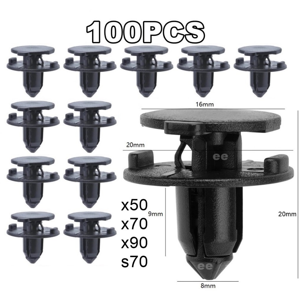100PCS Klip Kereta Bumper X70 Engine Bay Cover Clip S70 Panel Bumper ...
