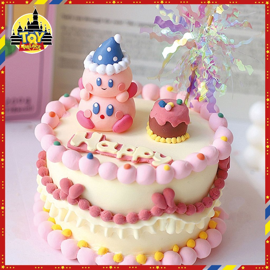 Baked Cake Decoration Cartoon Anime Cute Pink Folding Cabby Cake ...