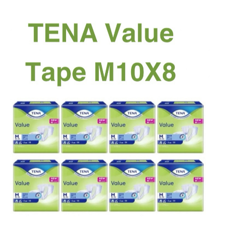 TENA VALUE ADULT DIAPER TAPE M10'S X8 PACKS/L8S X8 PACKS/XL8 X 8 PackS(PITA LAMPIN DEWASA ...