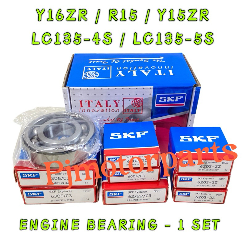 Y16ZR Y16 R15 Y15ZR Y15 LC135 V1-V7 4S 5S - FULL SET ENGINE BEARING ...