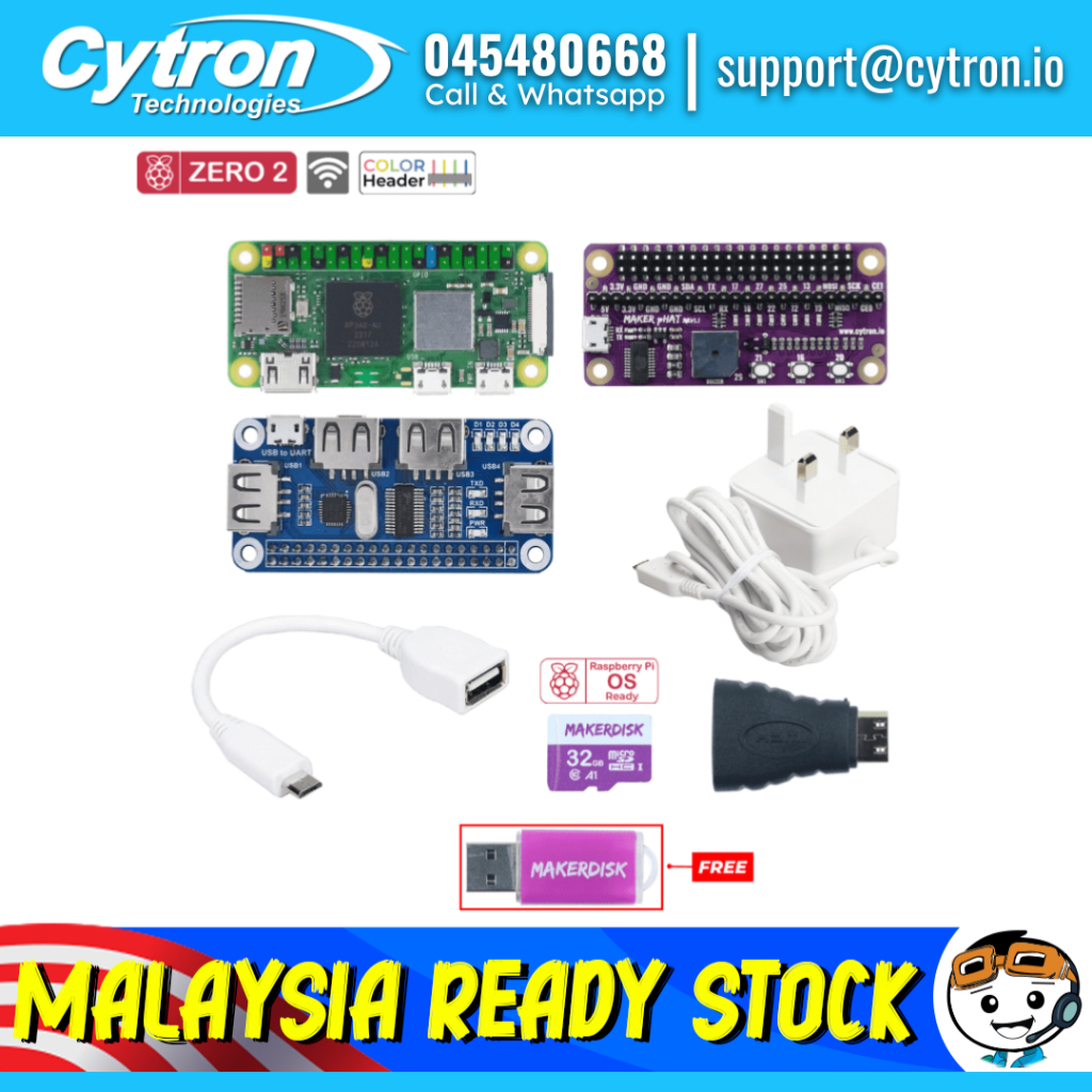 Raspberry Pi Zero 2 WCH Basic Kit | Shopee Malaysia