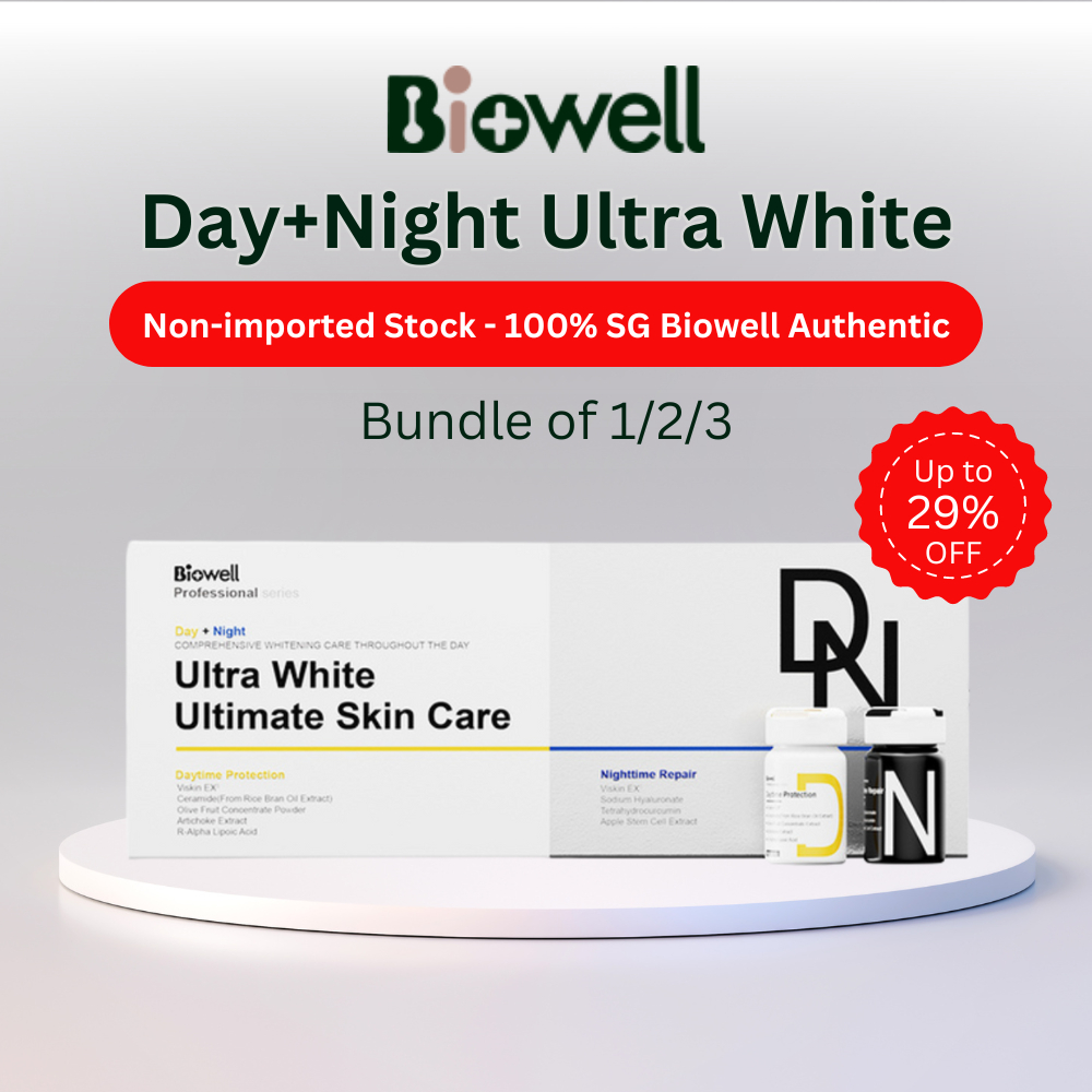 [MY Ready Stocks]美白丸 Biowell Day+Night Ultra White Supplement Whole Day Comprehensive Whitening ...