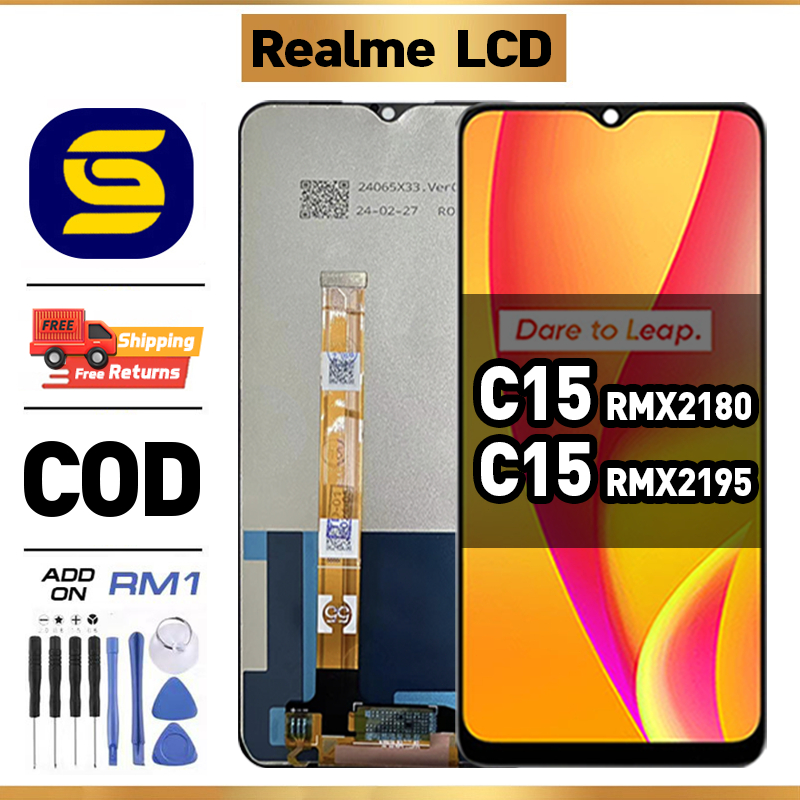 LCD REALME C15 Mediatek RMX2180/ C15 Qualcomm RMX2195 Compatible For Glass Original Touch Screen ...