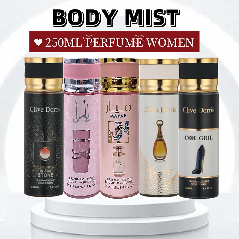 CLIVE DORIS BODY MIST PERFUME ARAB BODY MIST WOMEN TAHAN LAMA MINYAK ...