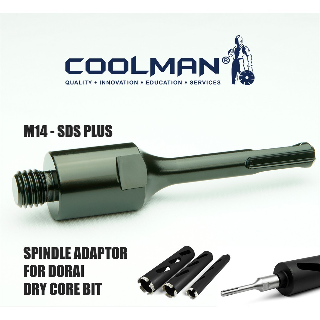 COOLMAN DORAI Dry Core Bit Spindle Adaptor M14-SDS Plus | Shopee Malaysia