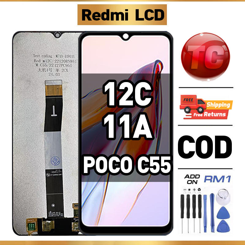 LCD Redmi 12C/ 11A/ poco C55 Compatible For Original Glass Touch Screen ...