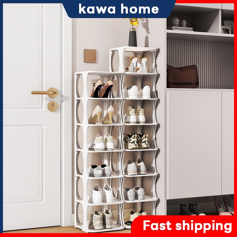 Shoe Rack Multi-layer Stackable Shoe Rack Plastic Shelf Space-Saving ...