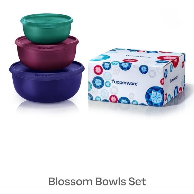 (Gift Set)TUPPERWARE Blossom Bowl Set(3 Pcs) | Shopee Malaysia