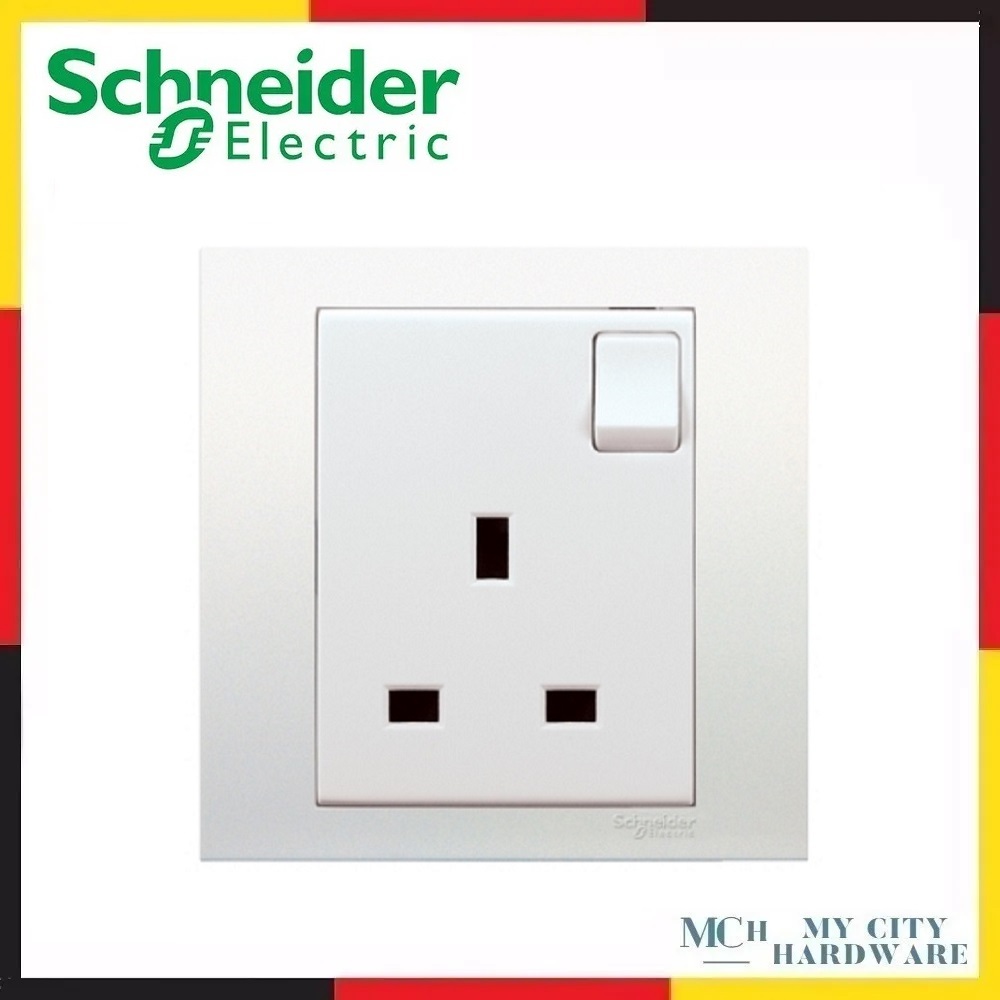 Schneider Vivace KB15 13A Switch Socket Outlet White | Shopee Malaysia