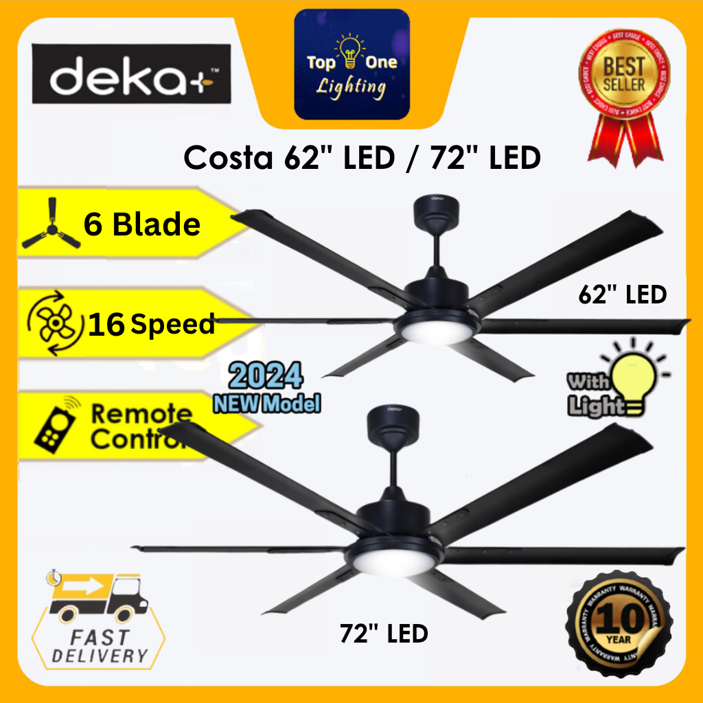 🔥2024 NEW🔥 DEKA+ Costa 62 LED 62" / Costa 72 LED 72" Aluminium Blades ...