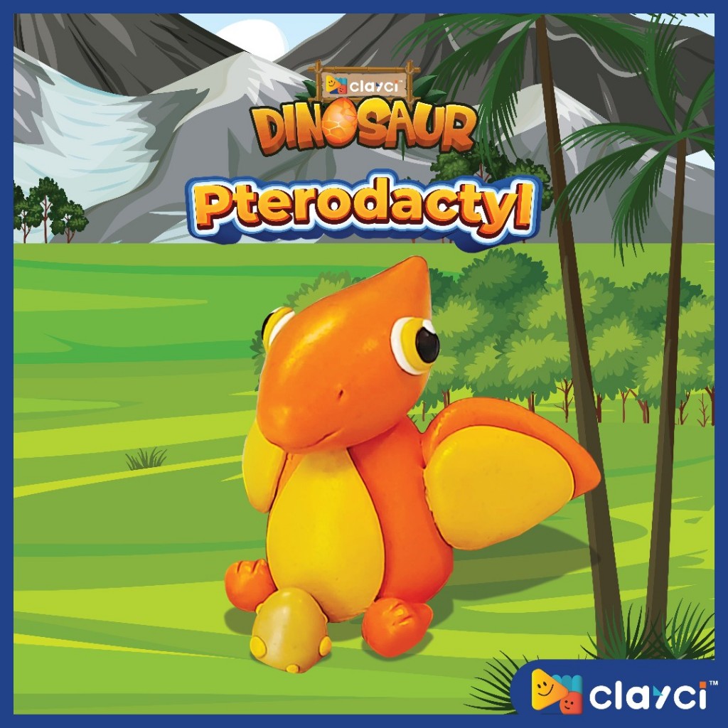 Clayci Dinosaur Series - Pterodactyl, Rubber Clay DIY Kit for Kids(4 ...
