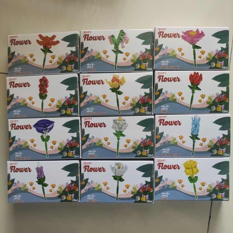 Eco Joyit Bunga Flower Bouquet Florist Plant Series Building Blocks 花积木 ...