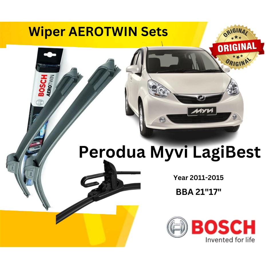 Bosch Aerotwin Retrofit U Hook Wiper Set for Perodua Myvi LagiBest (21 ...