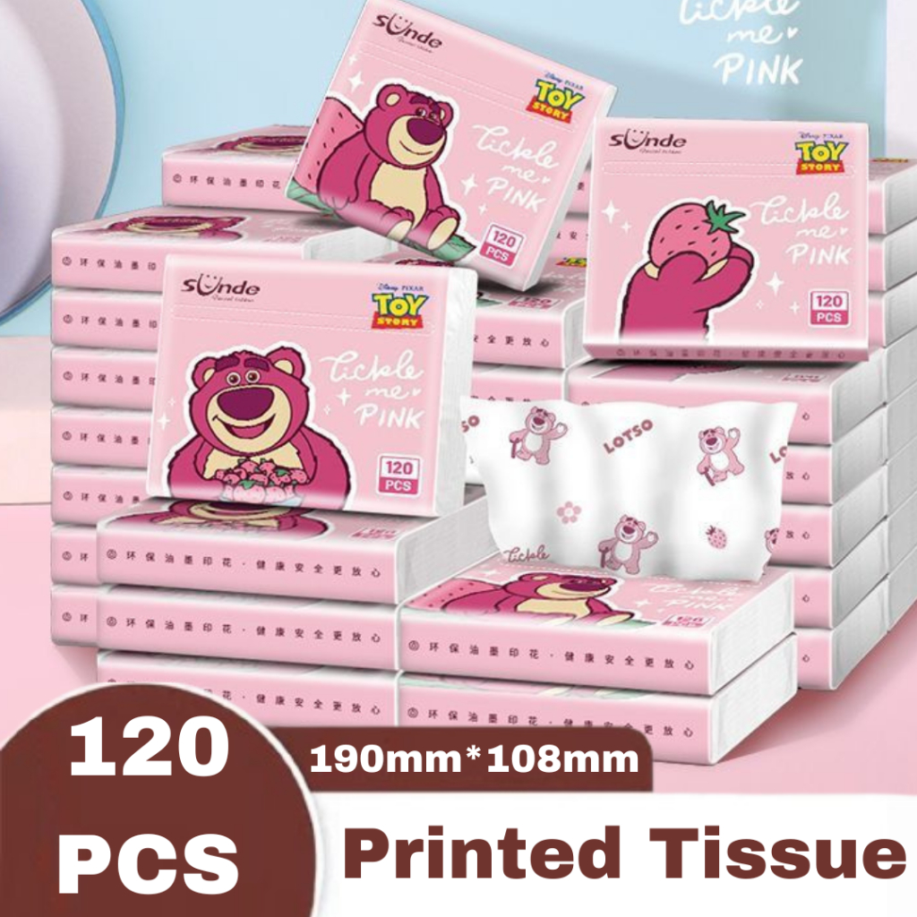 【40pulls*120pcs/Pack】Lotso Disney Mini Colorful Printed Tissue Pouch ...