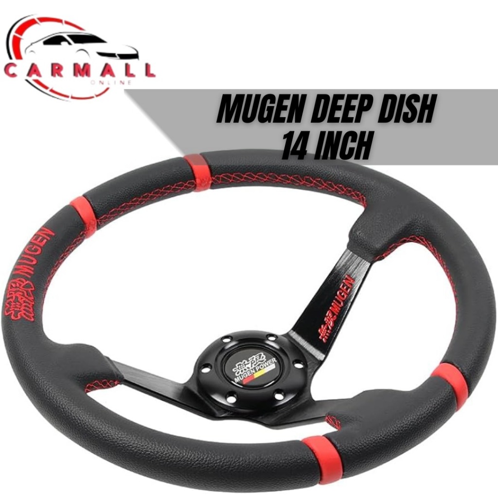 Steering Wheel Mugen 14 Inch 350mm Suede Style Deep Dish Racing SIDE ... Steering Wheel Mugen 14 Inch 350mm Suede Style Deep Dish Racing SIDE ...