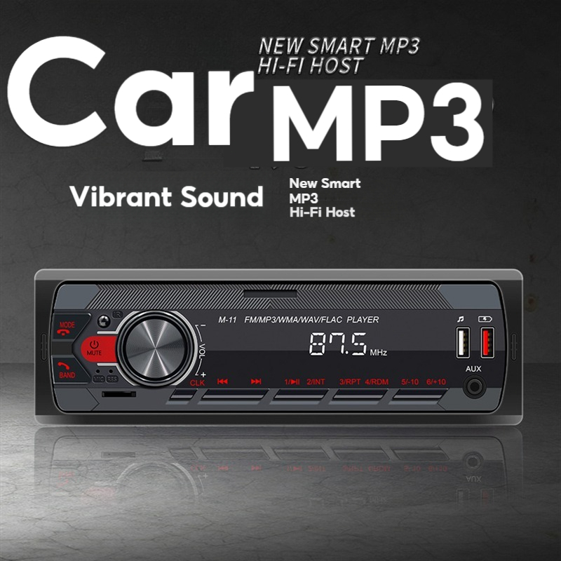 2USB Bluetooth MP3 Player 1 Din Car In-Dash Stereo Audio FM Bluetooth ...