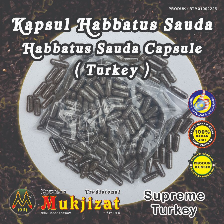 (🔥 Jualan Borong🔥) Kapsul Habbatus Sauda - Black Seeds Capsule (Turkey ...