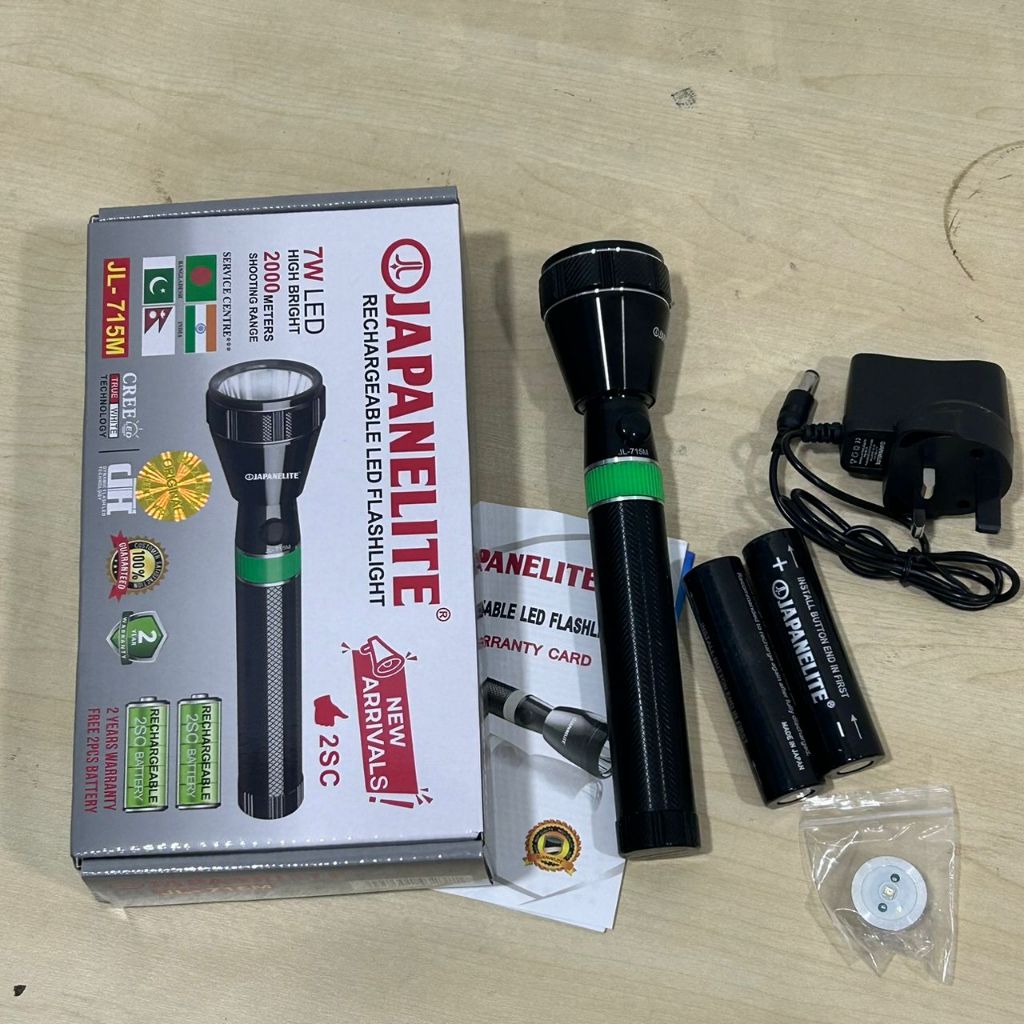 JAPAN Torchlight-2 Battery Super Bright Flashlights With 2 Extra ...