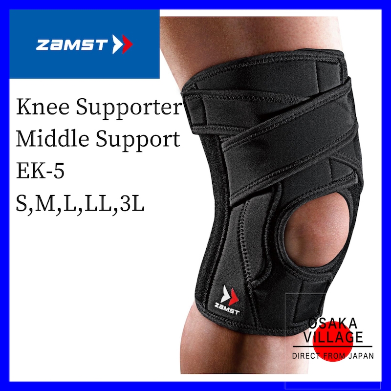 ZAMST EK-5 Knee Supporter (for both left and right) (black) (All Sports) (everyday life ...