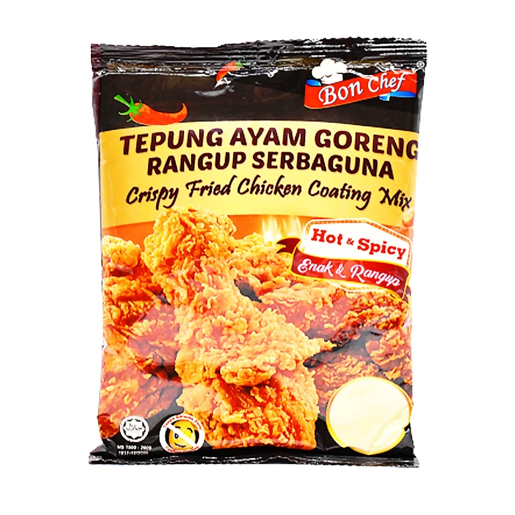 Bon Chef Hot & Spicy Crispy Fried Chicken Coating Mix Flour (200g ...