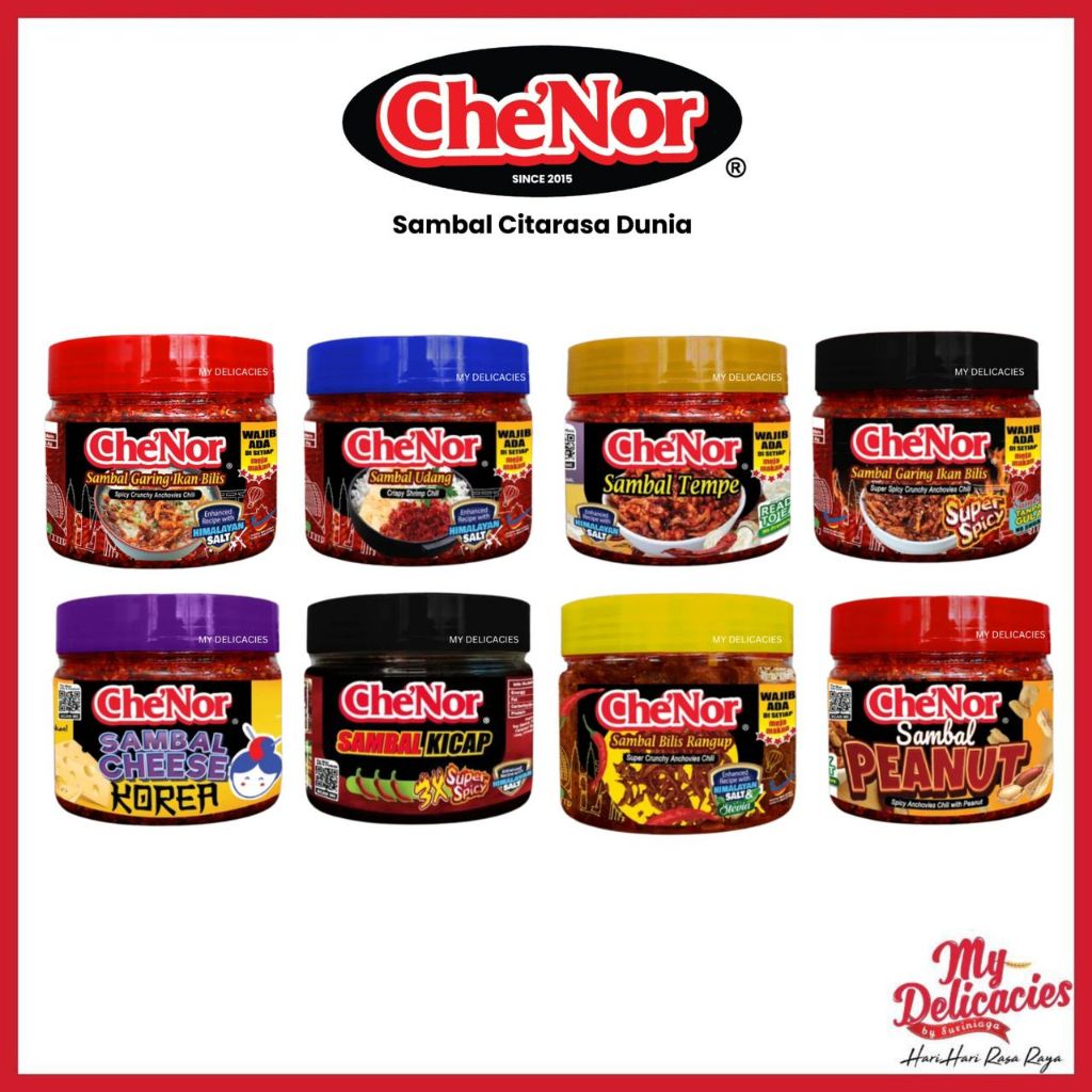 Che'Nor Sambal Garing Ikan Bilis, Sambal Udang, Sambal Tempe, S. Super ...