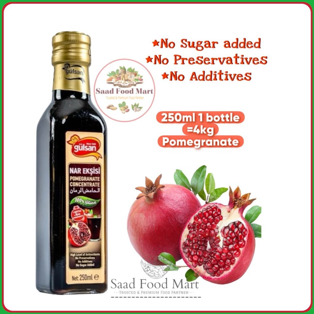 Pomegranate Concentrate Turkey 100% Natural Gulsan Pati Delima (250ML ...