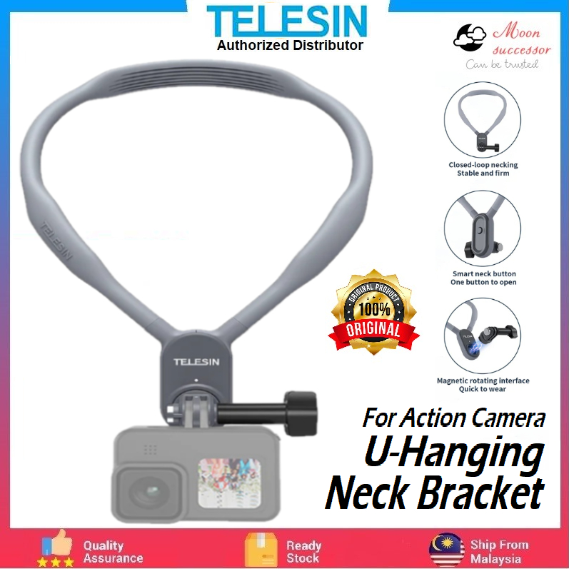 Telesin HNB-001 U-Hanging Neck Bracket Action Camera Neck Holder Mount ...
